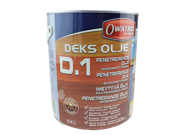 Owatrol Deks Olje D1 - 2,5 ltr - C A Leschbrandt