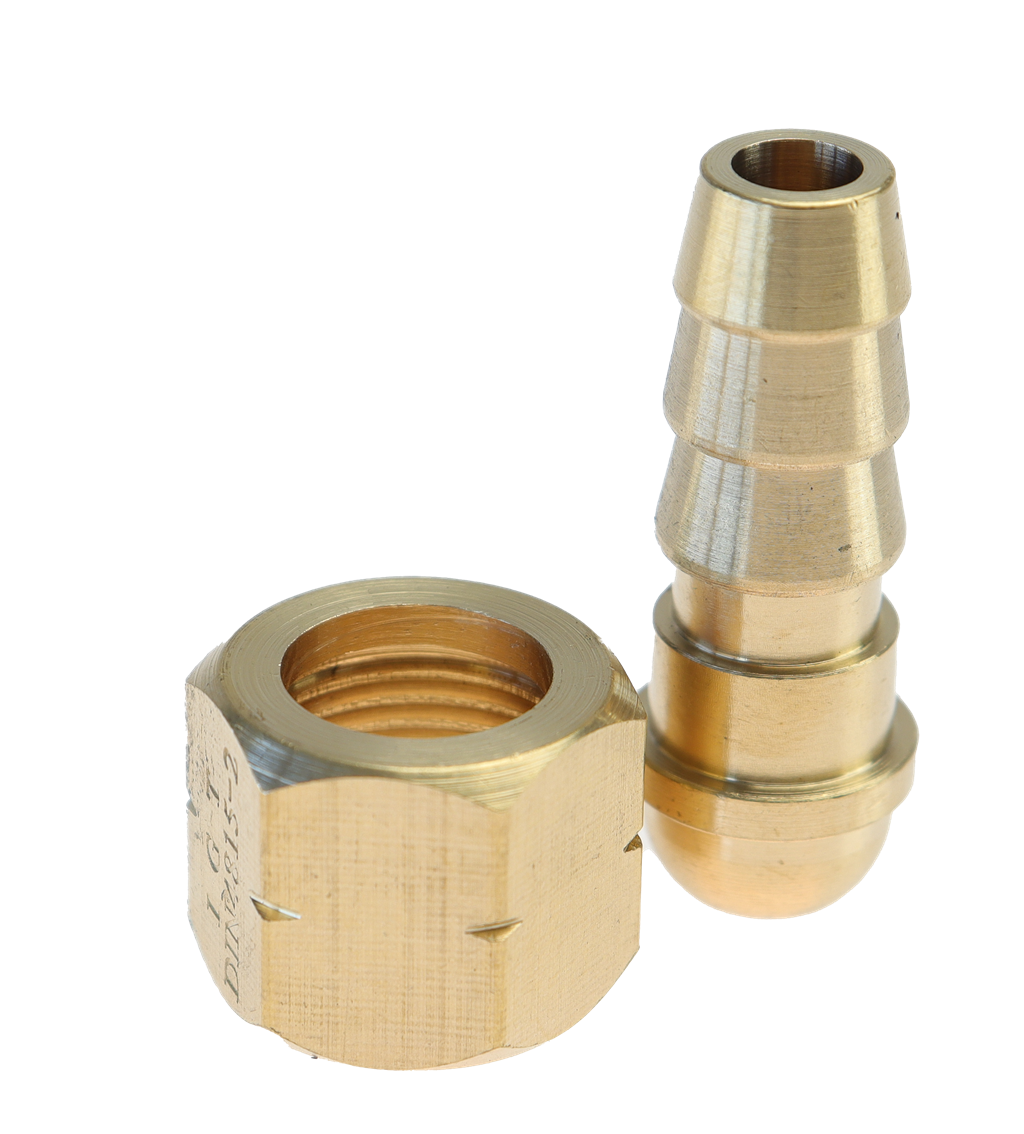 Adapter gass messing 3/8''-10mm slange - C A Leschbrandt