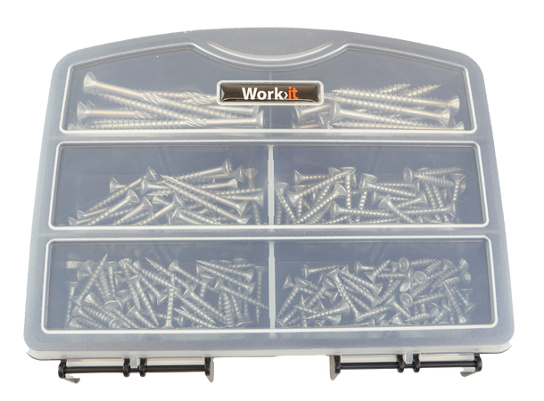 Skruesortiment utendørs Sett - 220 Stk Assortert - C A Leschbrandt