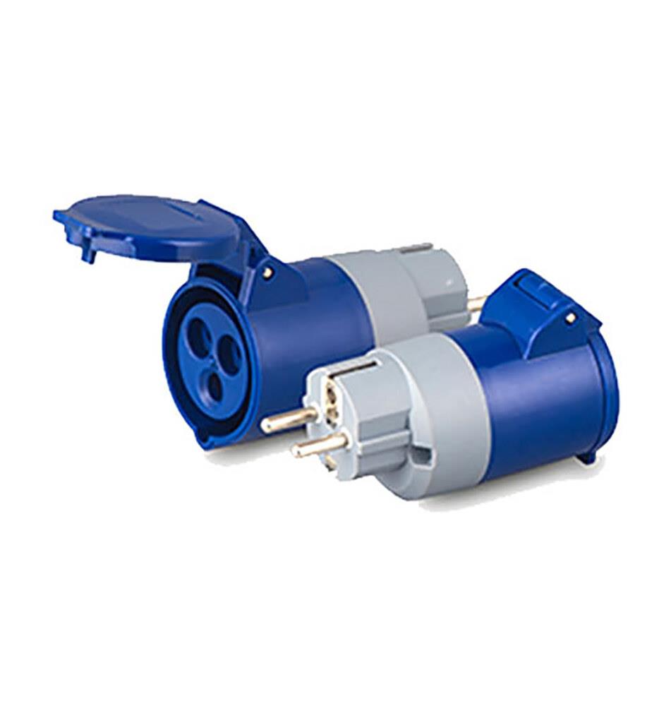 Overgang/Adapter16A CEE hun - Schuko han - C A Leschbrandt